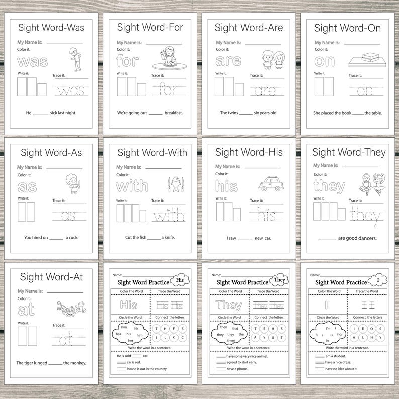 100 Sight Words Worksheets for 1st Grade | Printable Learning ...
