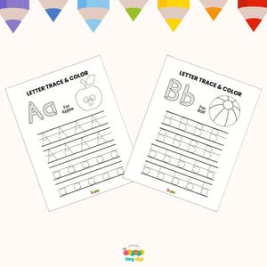 Practice, Trace and Color Uppercase, Lowercase Letters Worksheets for ...