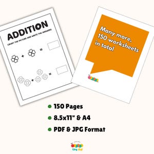 Mega Preschool Math Workbook, 150 Printable Pages, Pre-k Learning ...