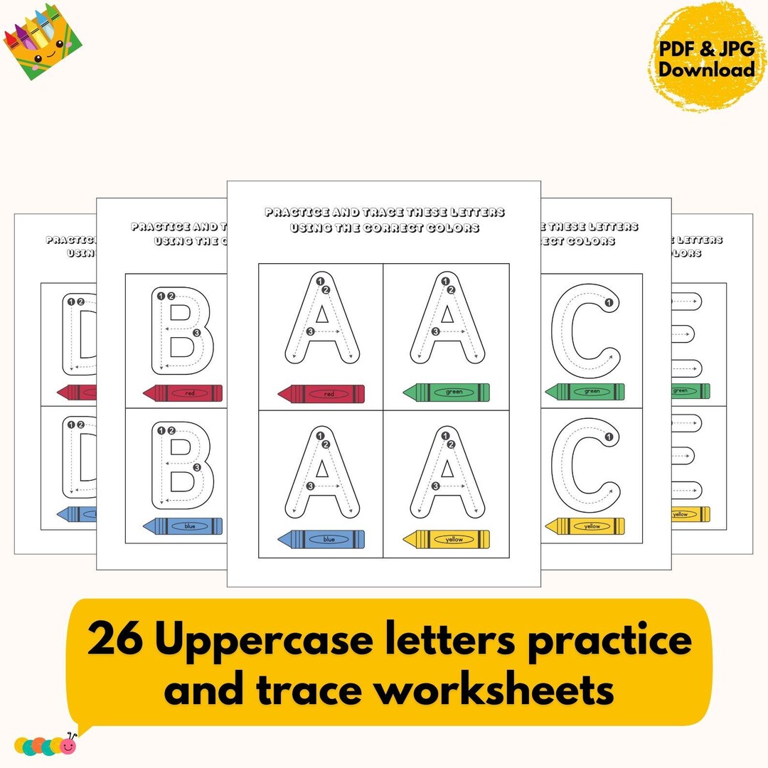 Alphabet Tracing, Tracing for Capital Letters, Uppercase Letters ...