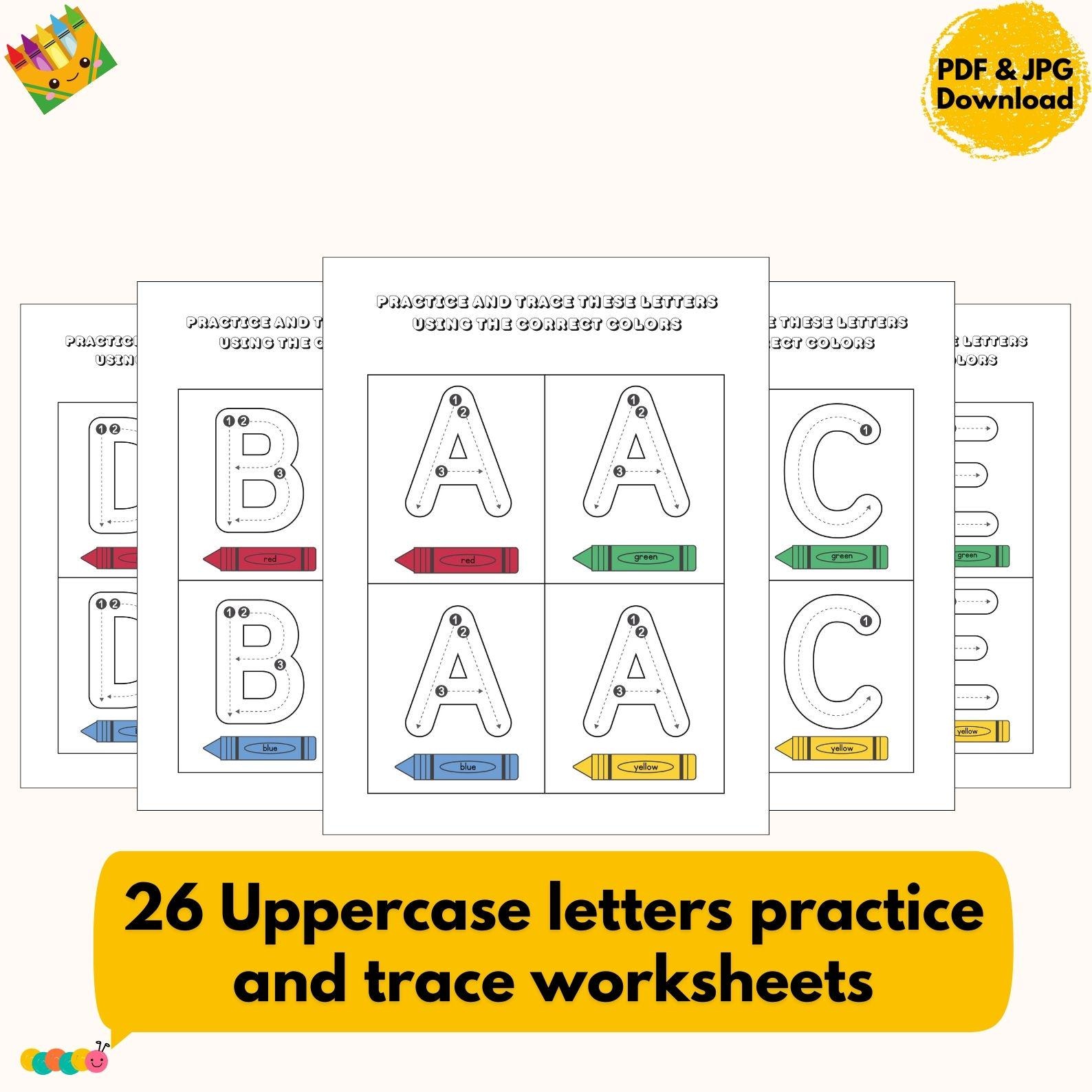 Alphabet Tracing, Tracing for Capital Letters, Uppercase Letters ...