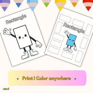 16 Printable Shapes Tracing Pages and Coloring Pages Worksheets for ...