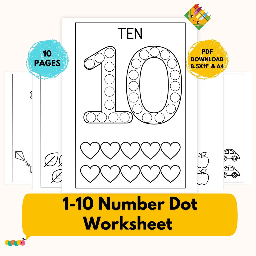 Do-a-dot Number Worksheets | Printable Number Recognition | Toddler ...