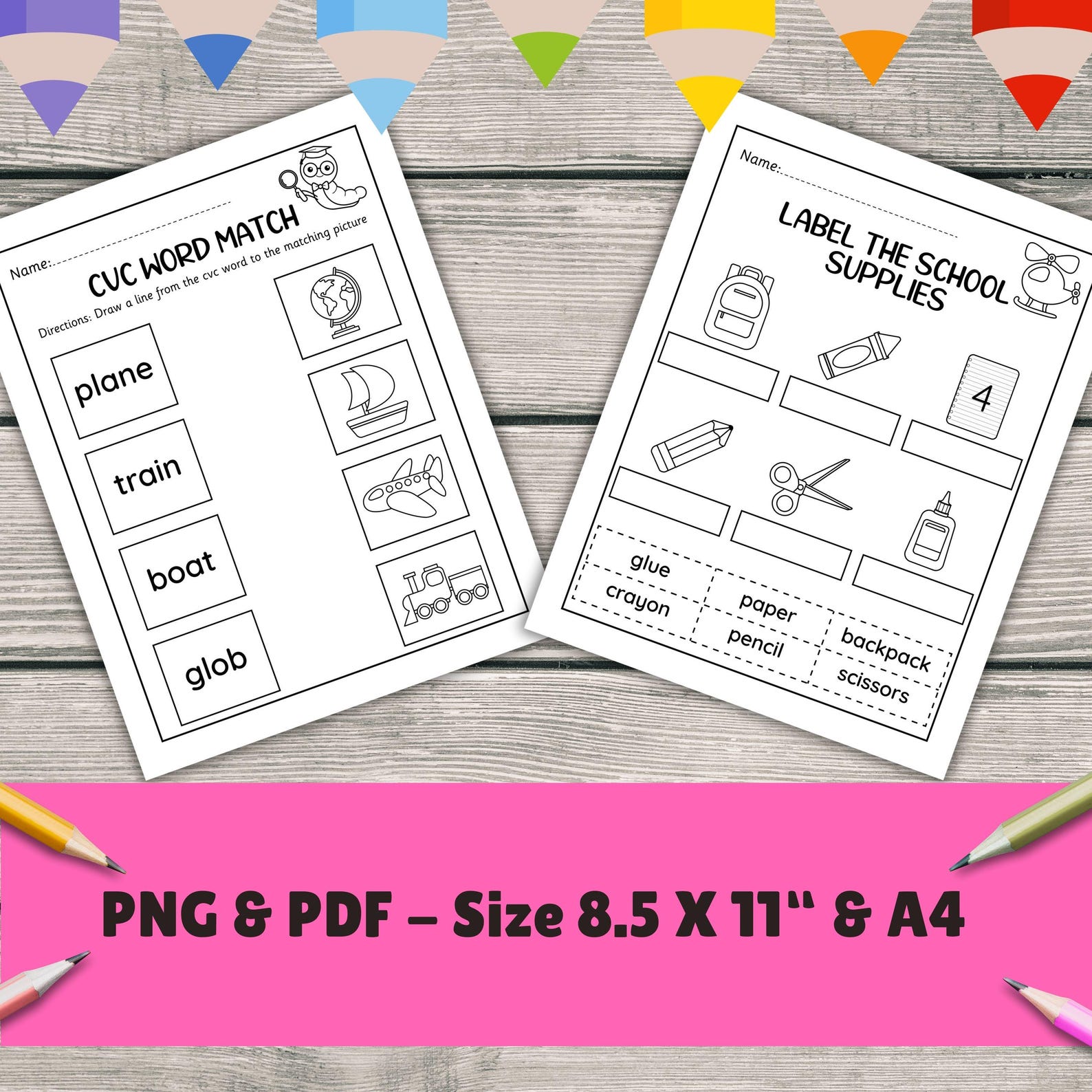 1st Grade Math & Literacy Worksheets Bundle (25 Pages) | Printable ...