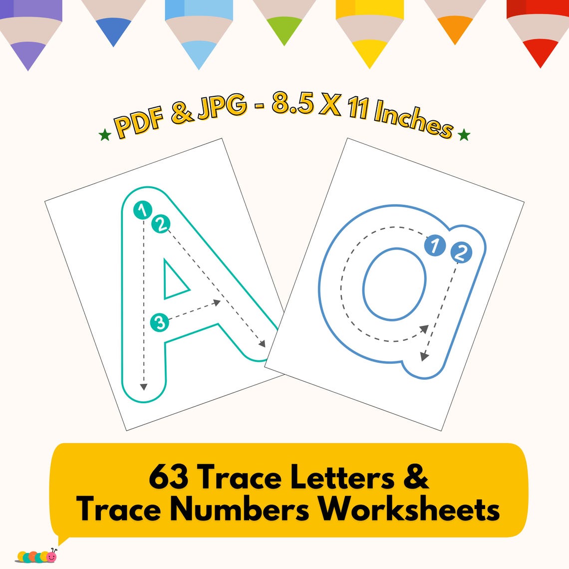 Practice and Trace Uppercase, Lowercase Letters, and Numbers 0-10 ...