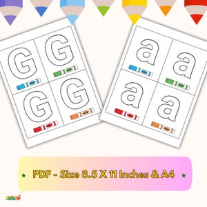 Uppercase and Lowercase Letters Trace, Alphabet Coloring Practice ...