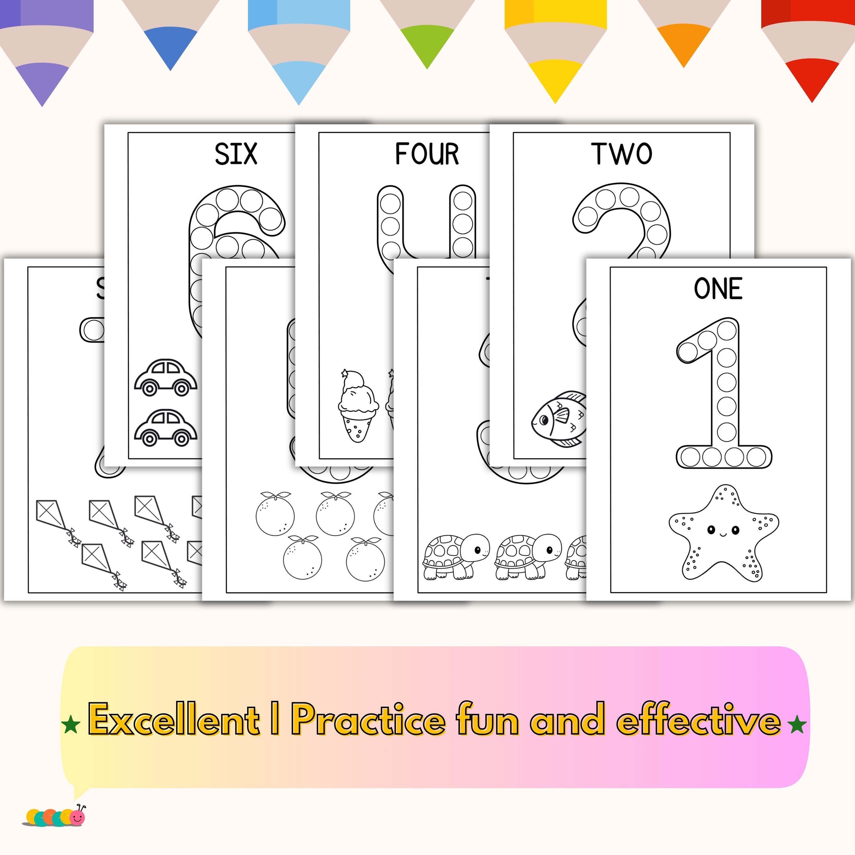 Do-a-dot Number Worksheets | Printable Number Recognition | Toddler ...