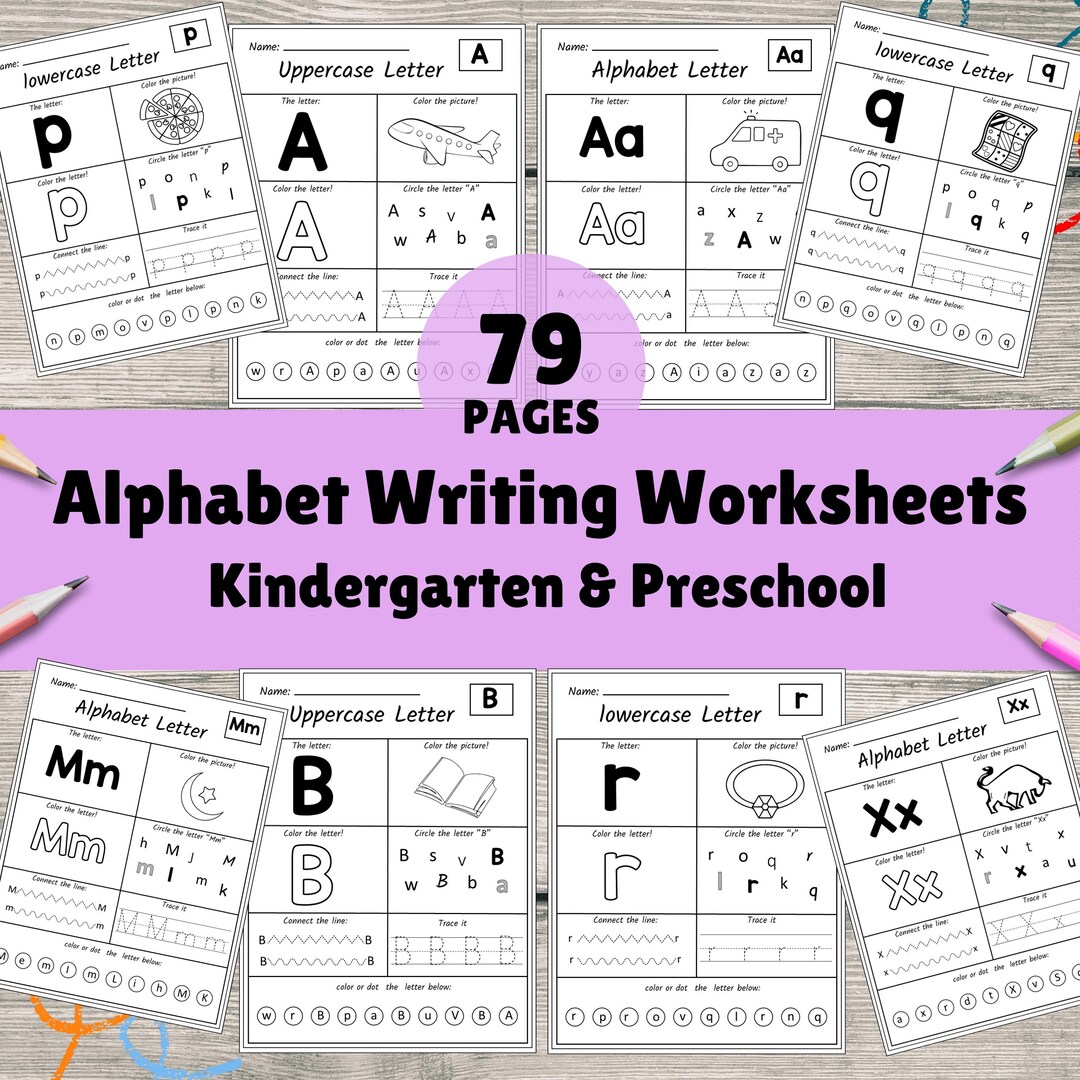 Preschool Alphabet Writing Worksheets | Printable ABC Letter Tracing ...