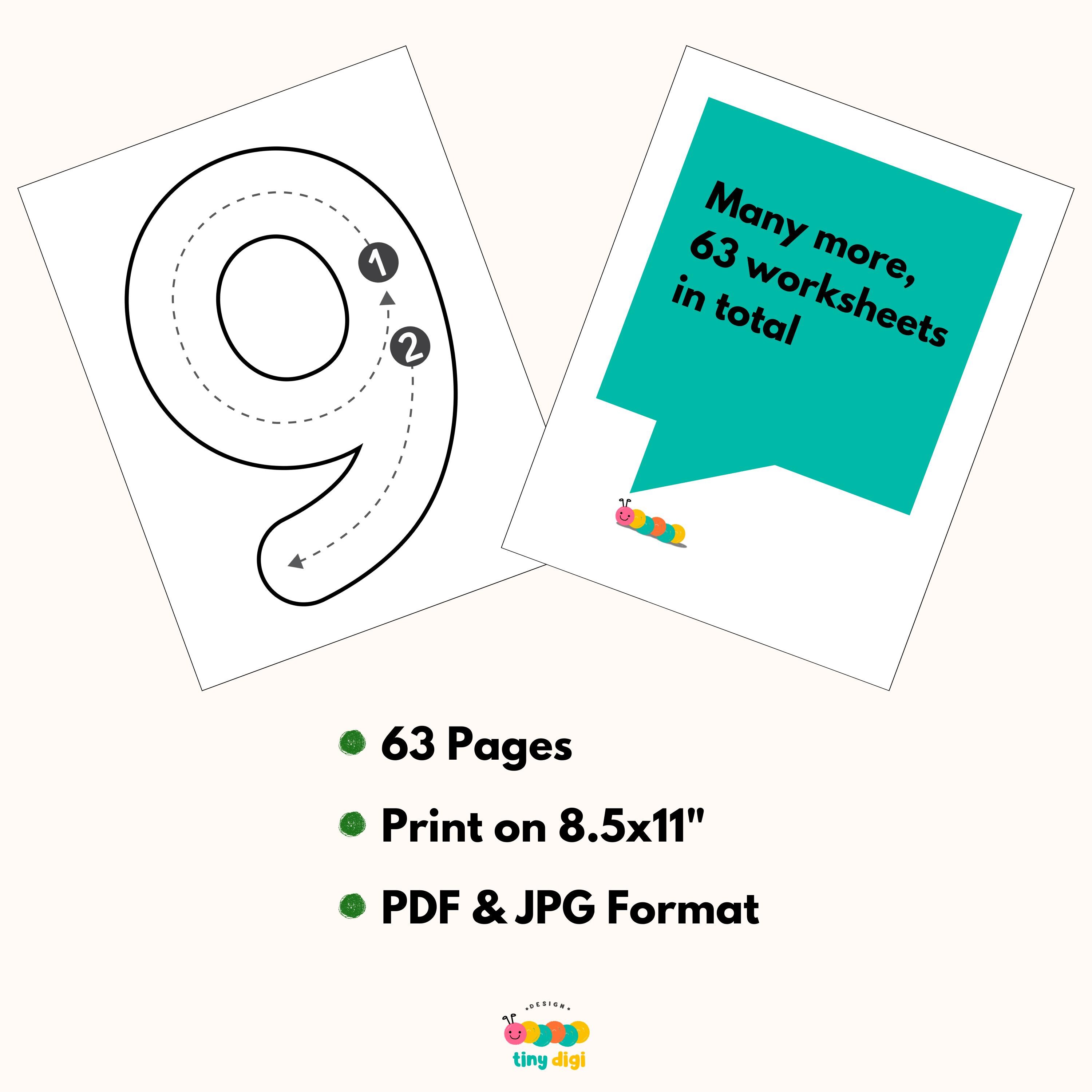 Practice and Trace Uppercase, Lowercase Letters, and Numbers 0-10 ...