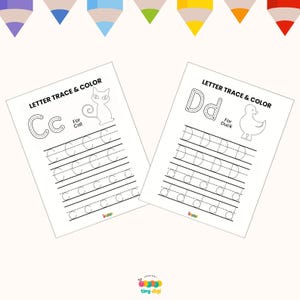 Practice, Trace and Color Uppercase, Lowercase Letters Worksheets for ...