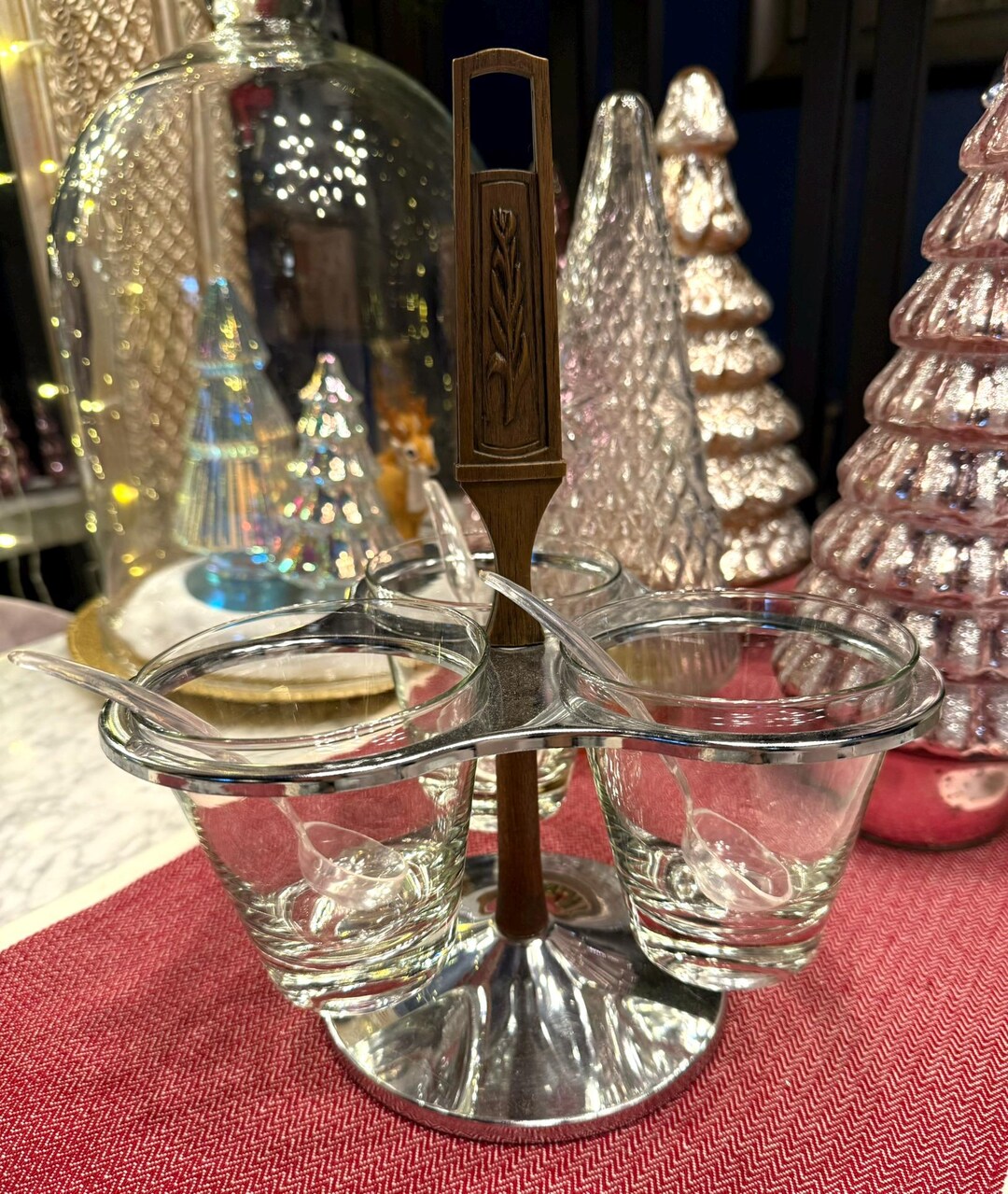 Vintage Kromex Triple Condiment Server - Etsy