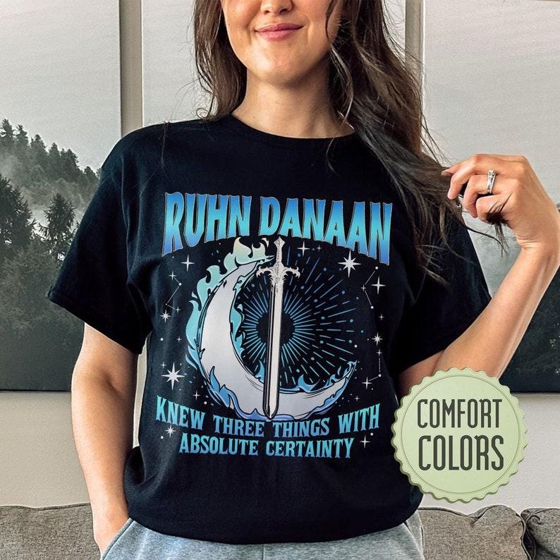 Ruhn Danaan PNG , Ruhn Danaan Knew Three Things, Crescent City Tee, SJM ...