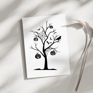 Halloween Tree Svg,halloween Tree Silhouettes Bundle Svg,halloween ...