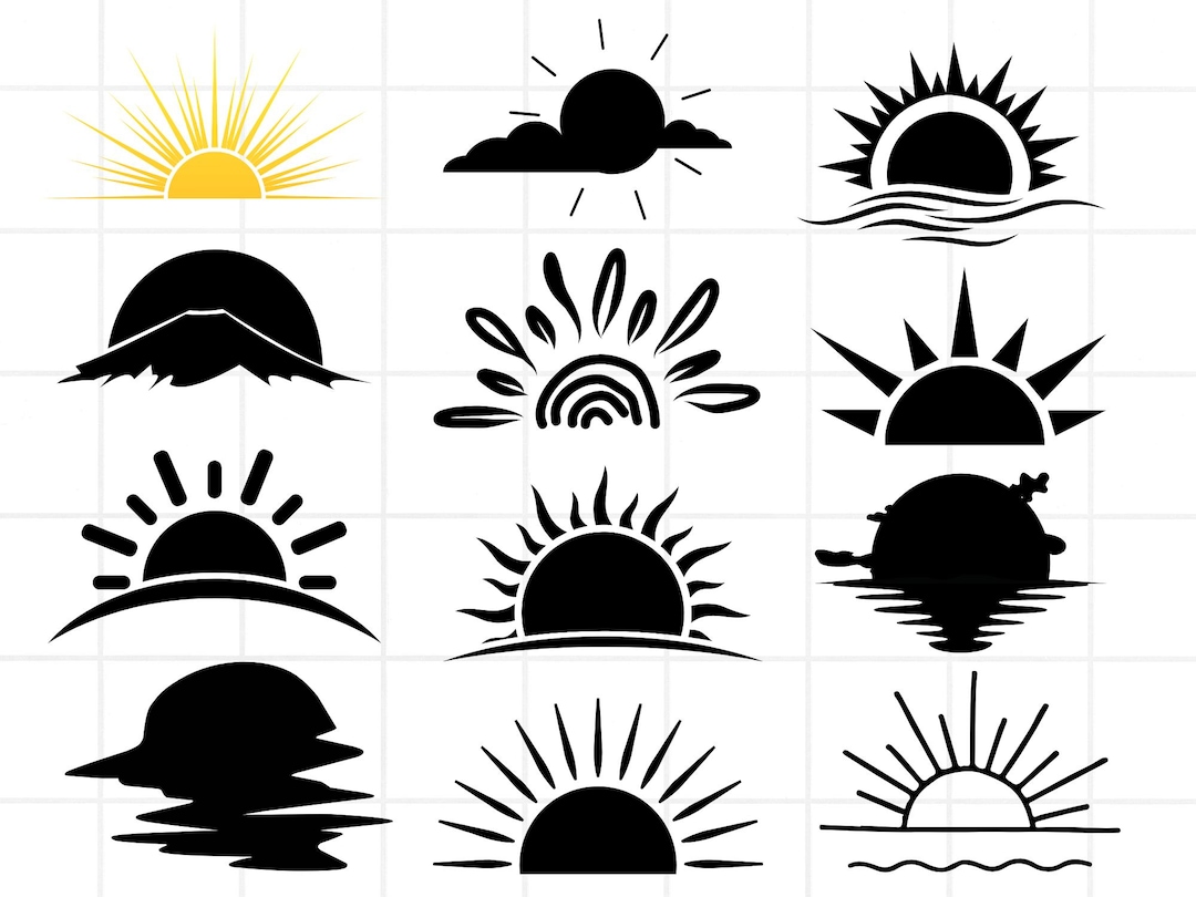 Sunrise Svg Png, Sun Svg Cricut, Sunrise Clipart, Sunrise Cut File, Sun ...