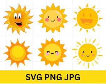 Sun SVG, Sunshine Svg, Sun Clipart, Sun Png, Sun Svg Cricut, Sunrise ...