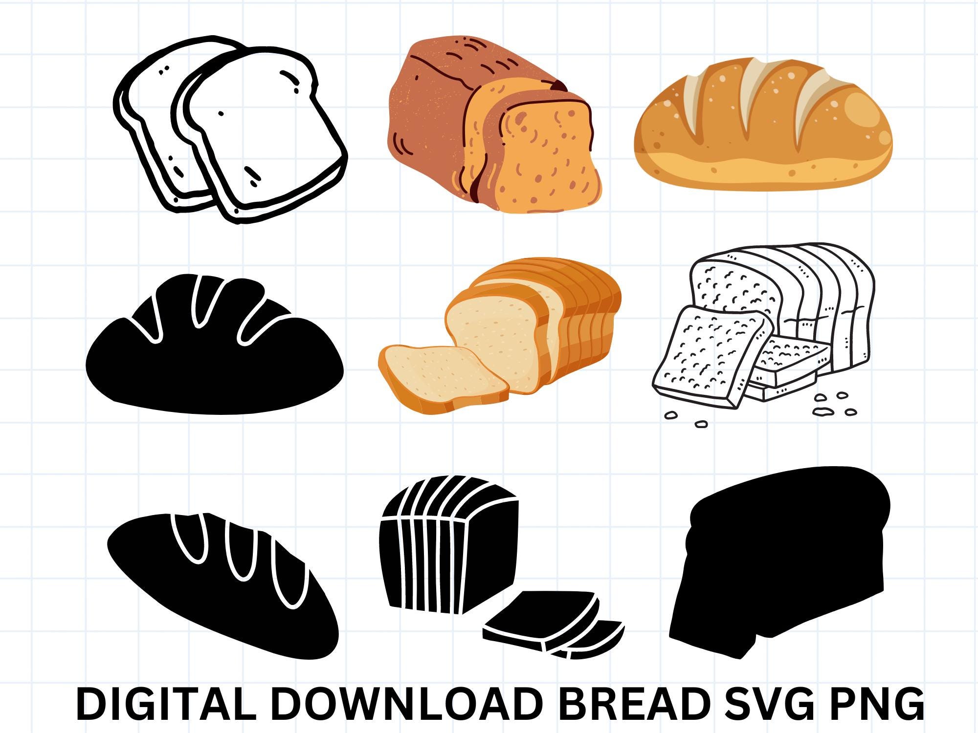 Bread SVG, Bread Basket Svg, Loaf of Bread Clipart, Bread Cricut ...