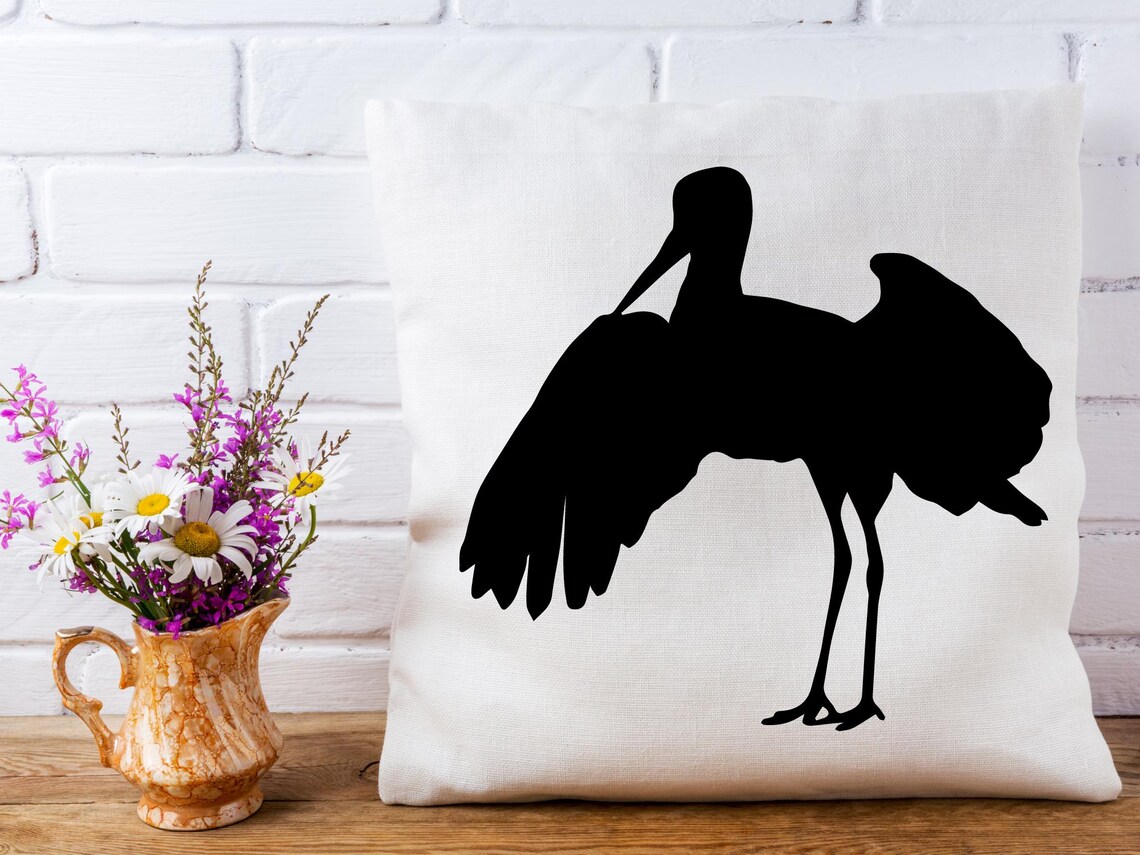 Stork Svg Bundle, Stork Clipart, Stork Cut File, Bird Svg, Bird Clipart ...