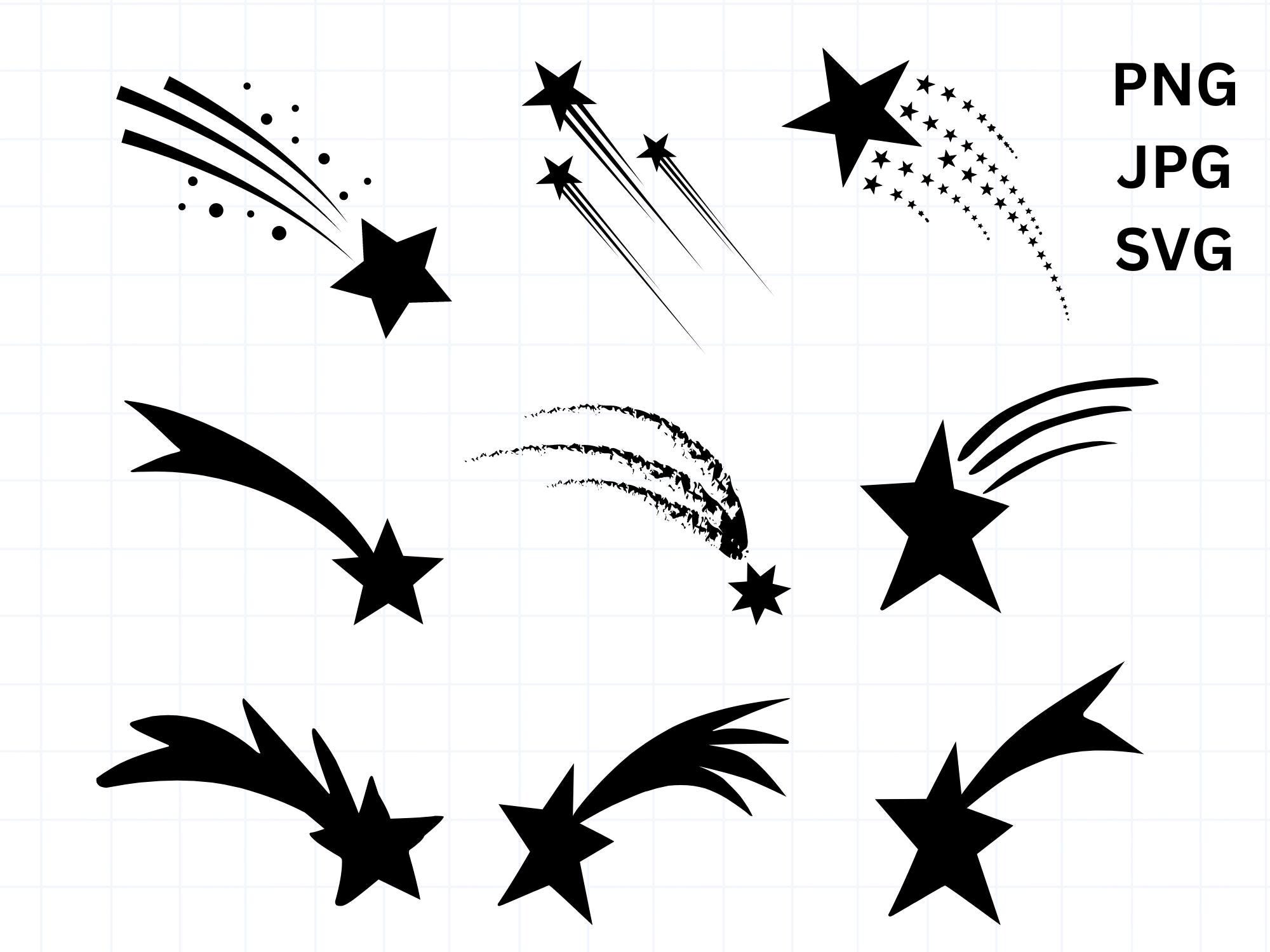 Shooting Stars SVG, Star Svg, Stars Svg, Star Cut Files, Shooting Star ...