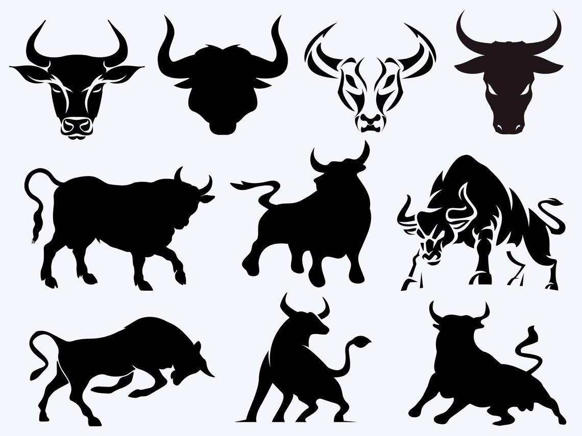 Bull SVG Bundle, Bull Clipart Bundle, Bull Cut Files, Bull Cricut, Bull ...