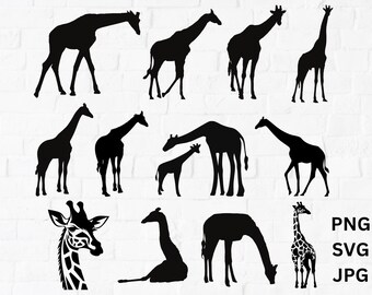 Giraffe SVG Bundle, Giraffe Face SVG, Wild Life Svg, Africa Animal Svg ...