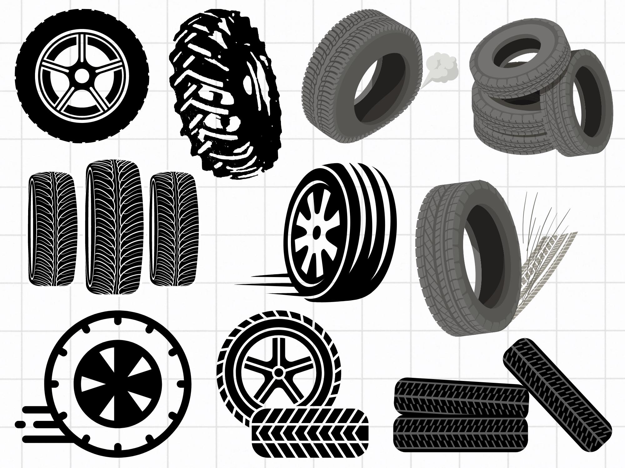 Tires SVG Bundle, Car Tires Svg , Wheel Svg, Car Tire Svg, Wheel ...