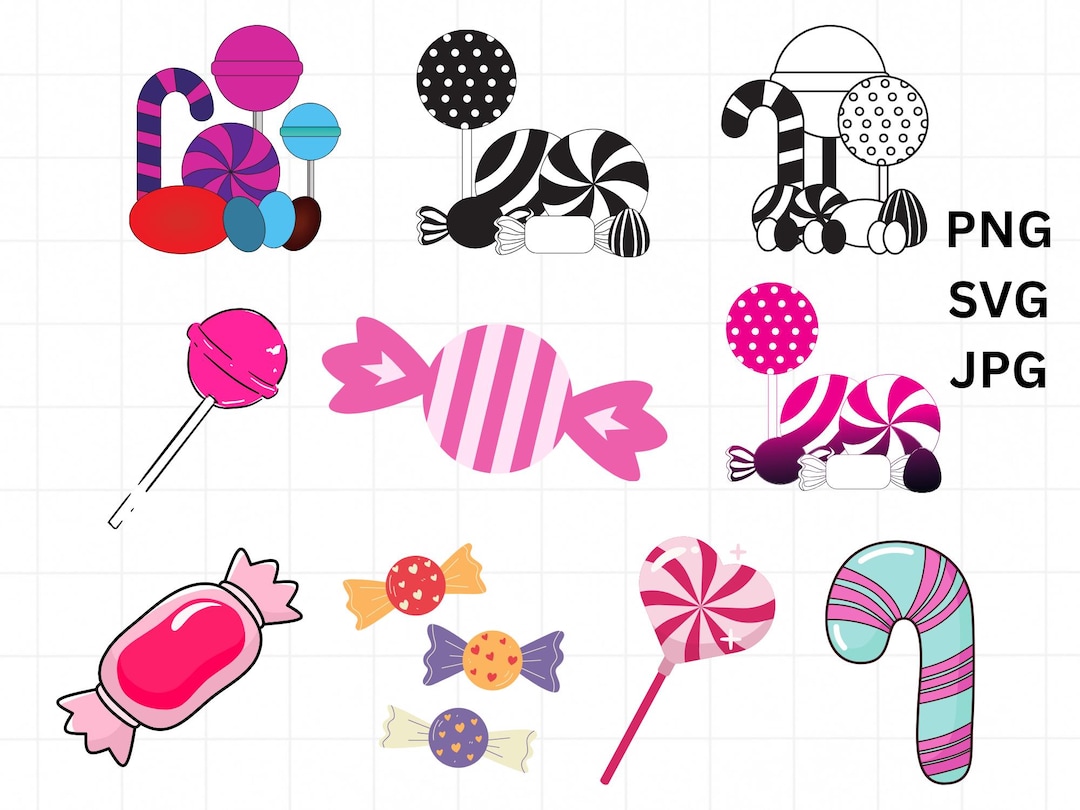 Candy Svg, Candy Svg Bundle, Candy Clipart, Candy Vector, Candy ...