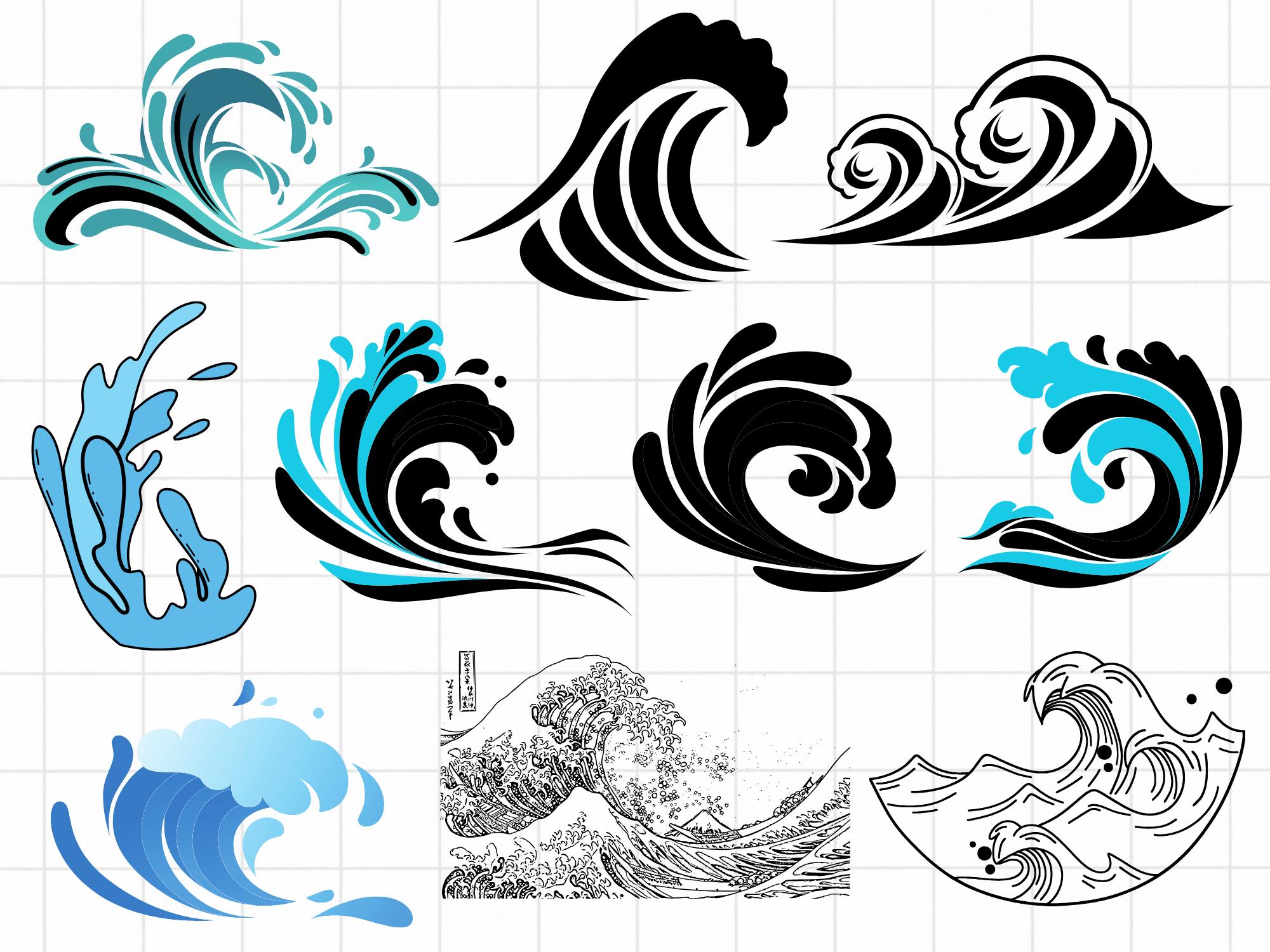 Wave Svg, Ocean Svg, Wave Svg, Ocean Svg, Wave Svg Cut Files for Cricut ...