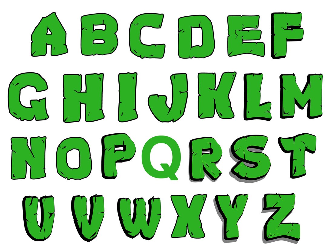 Ninja Turtles Font Svg, Alphabet Turtles, Baby Letters Svg, Baby Font ...