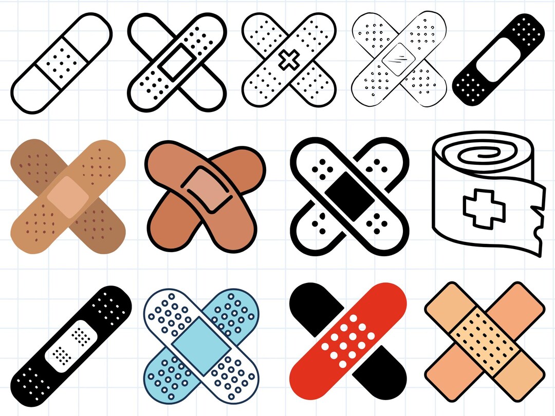 Band Aid SVG Bundle, First Aid, Medical SVG, First Aid Clipart ...