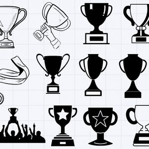 Trophy SVG Bundle, Trophy PNG Bundle, Trophy Clipart, Trophy SVG Cut ...