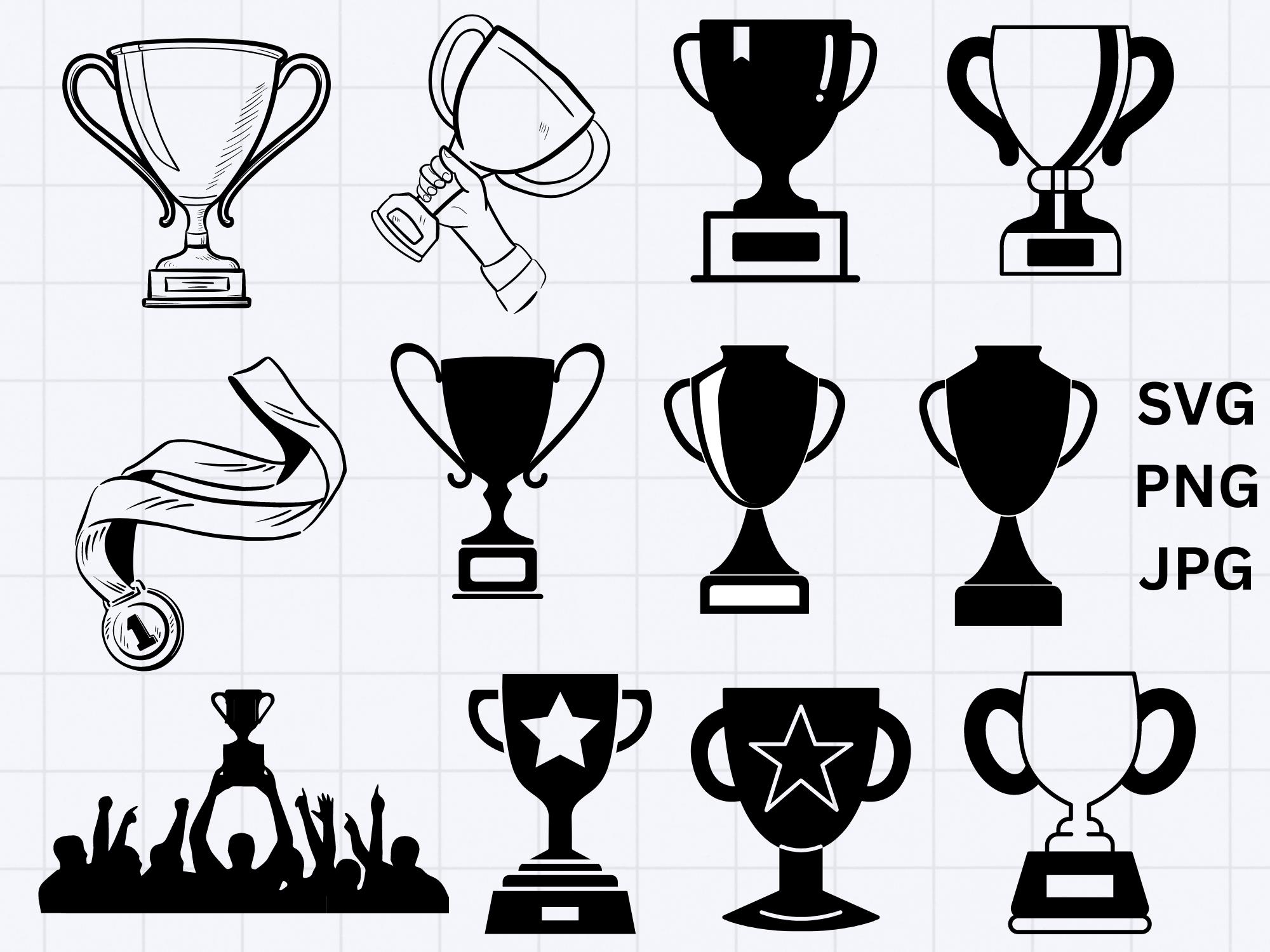 Trophy SVG Bundle, Trophy PNG Bundle, Trophy Clipart, Trophy SVG Cut ...