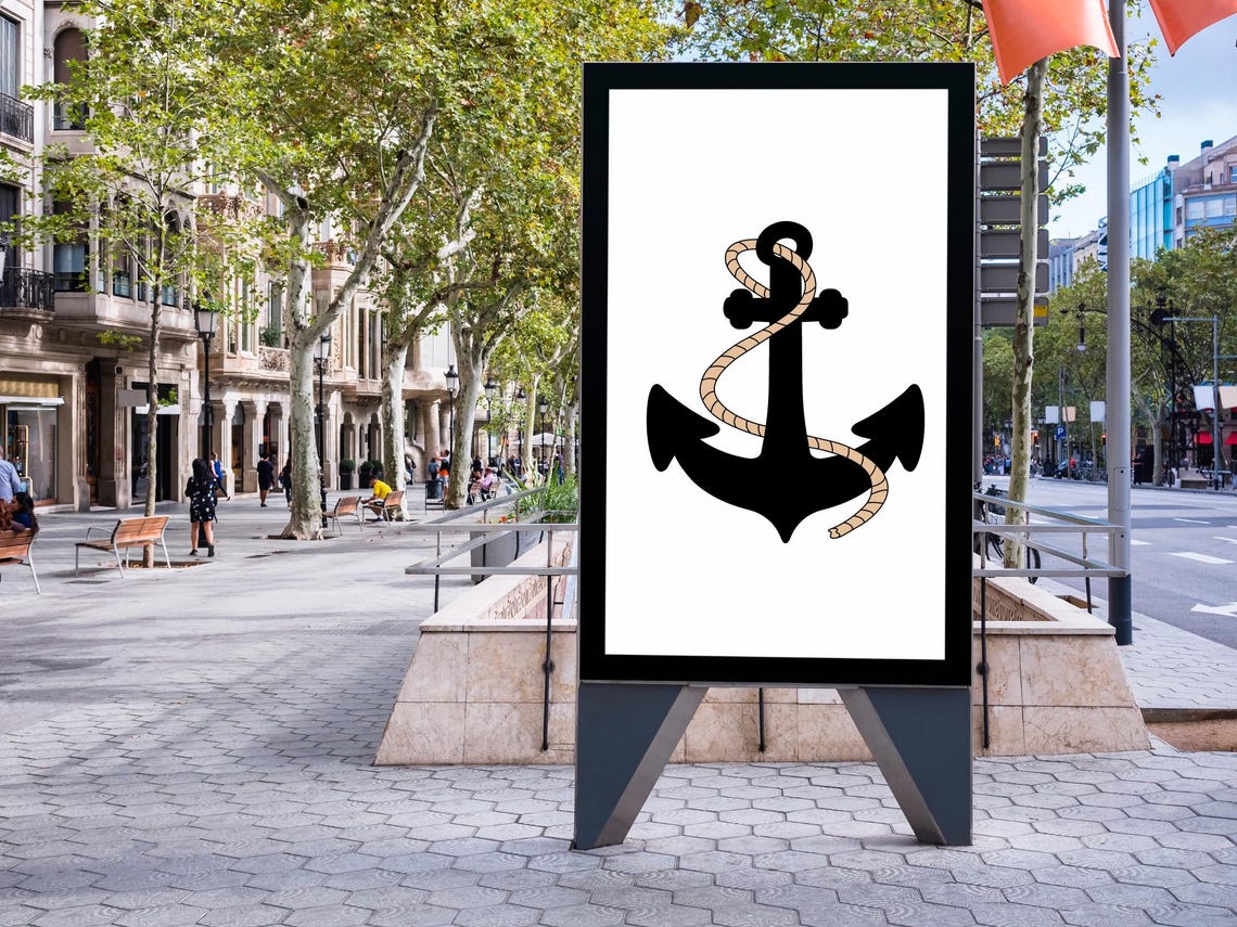 Anchor SVG Bundle, Anchor Frame SVG, Split Anchor SVG, Anchor Clipart ...
