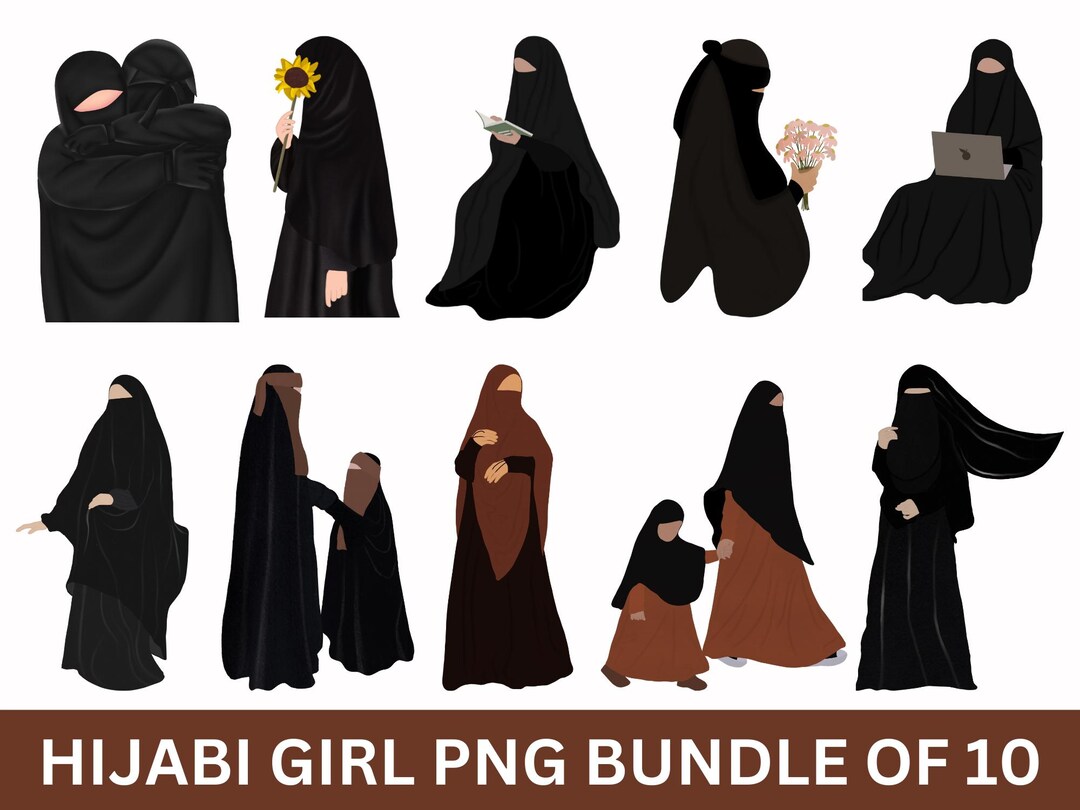 Muslim Girls Clipart Muslim Woman Svg Beautiful Girl With Hijab PNG ...