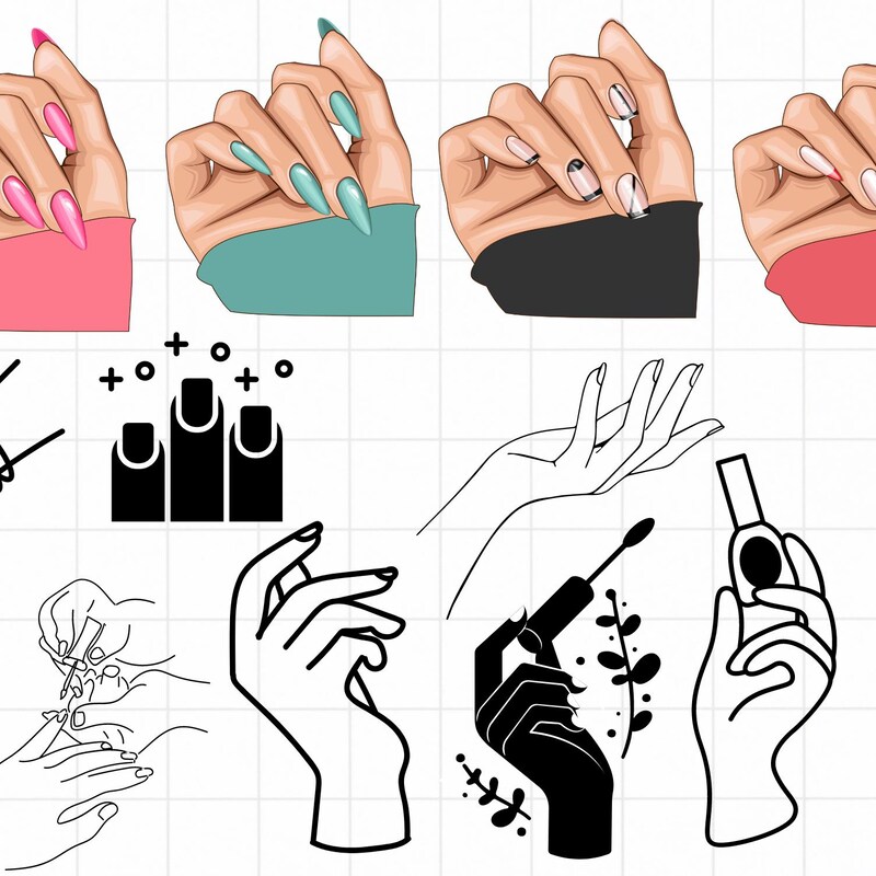 Nails Svg - Etsy