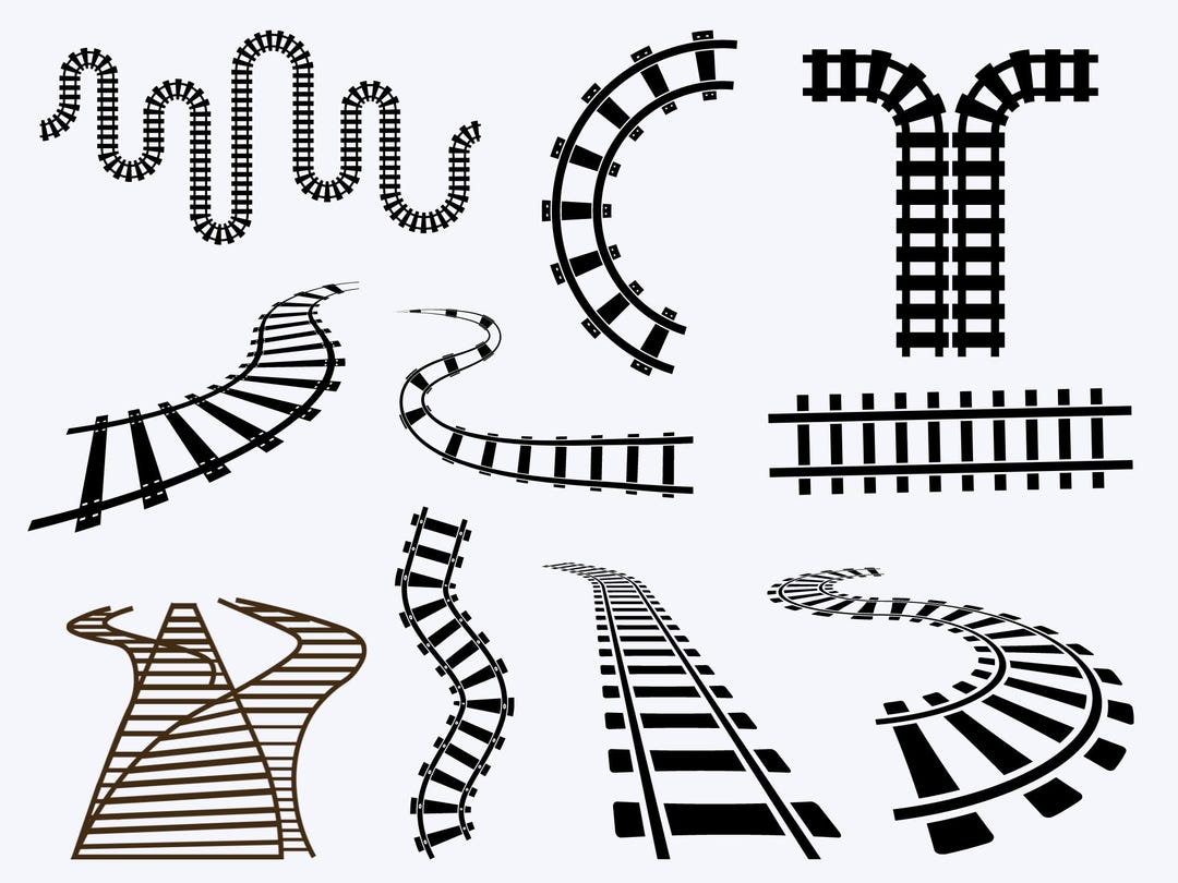 Train Tracks Svg, Svg Files for Cricut, Transportation SVG, Train ...
