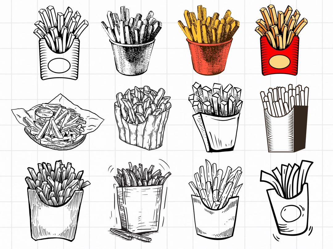 French Fries Svg, French Fries SVG Bundle, French Fry Svg, French Fries ...