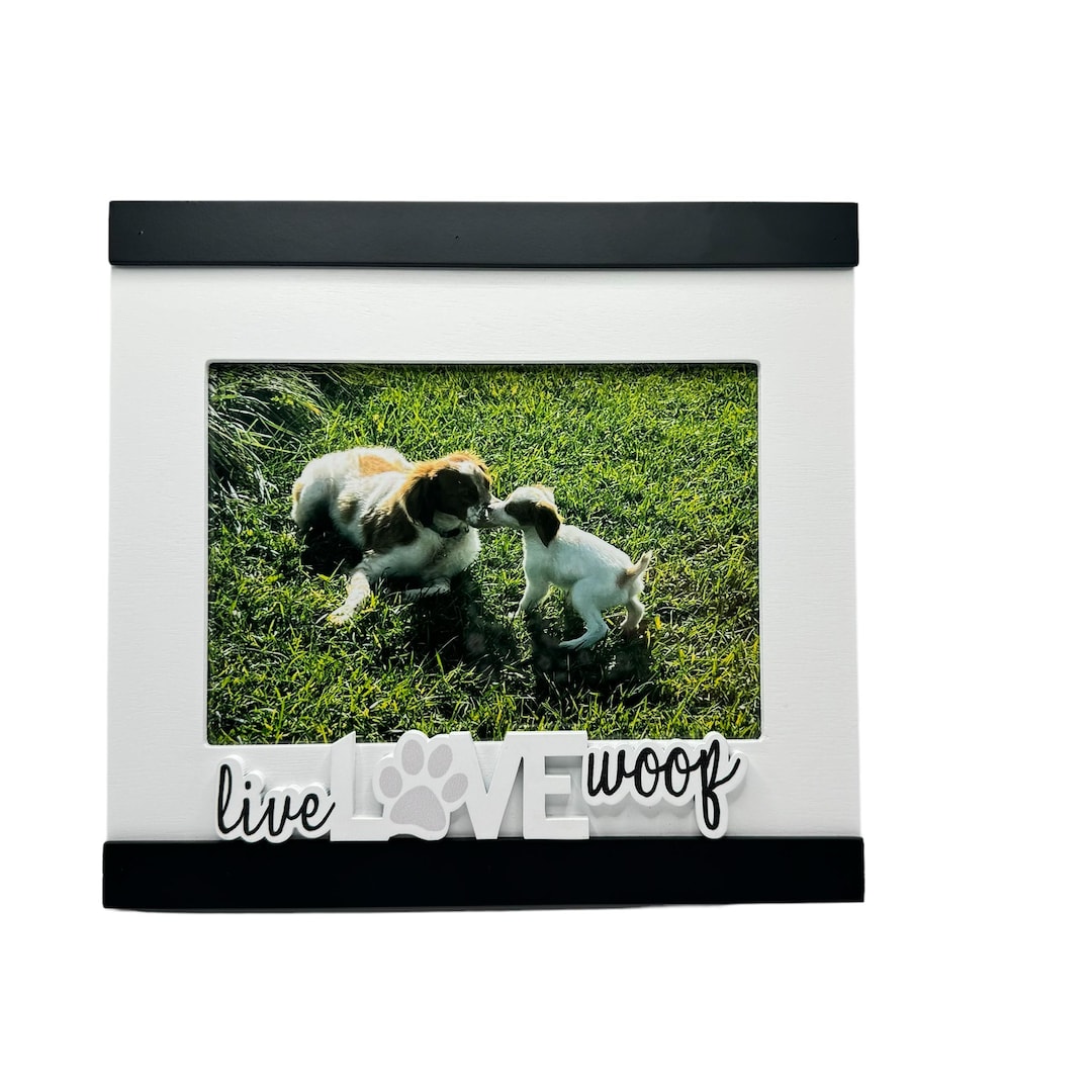 Dog Picture Frame 5x7, Live Love Woof - Etsy