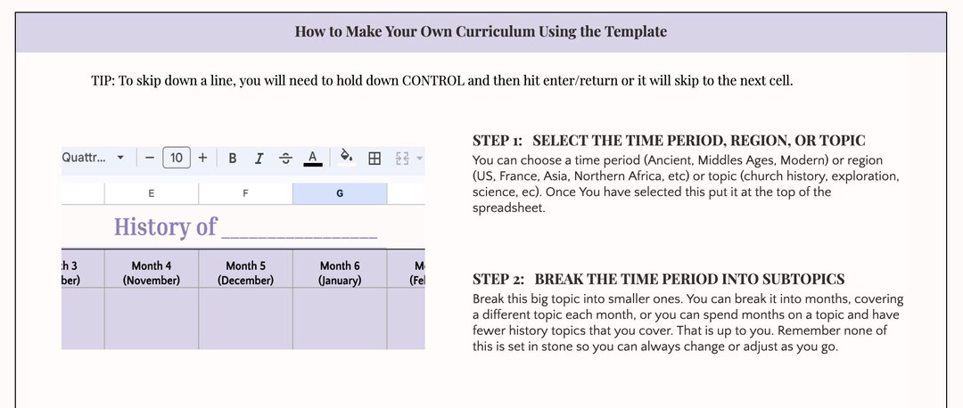 Write Your Own History Curriculum Template - Etsy