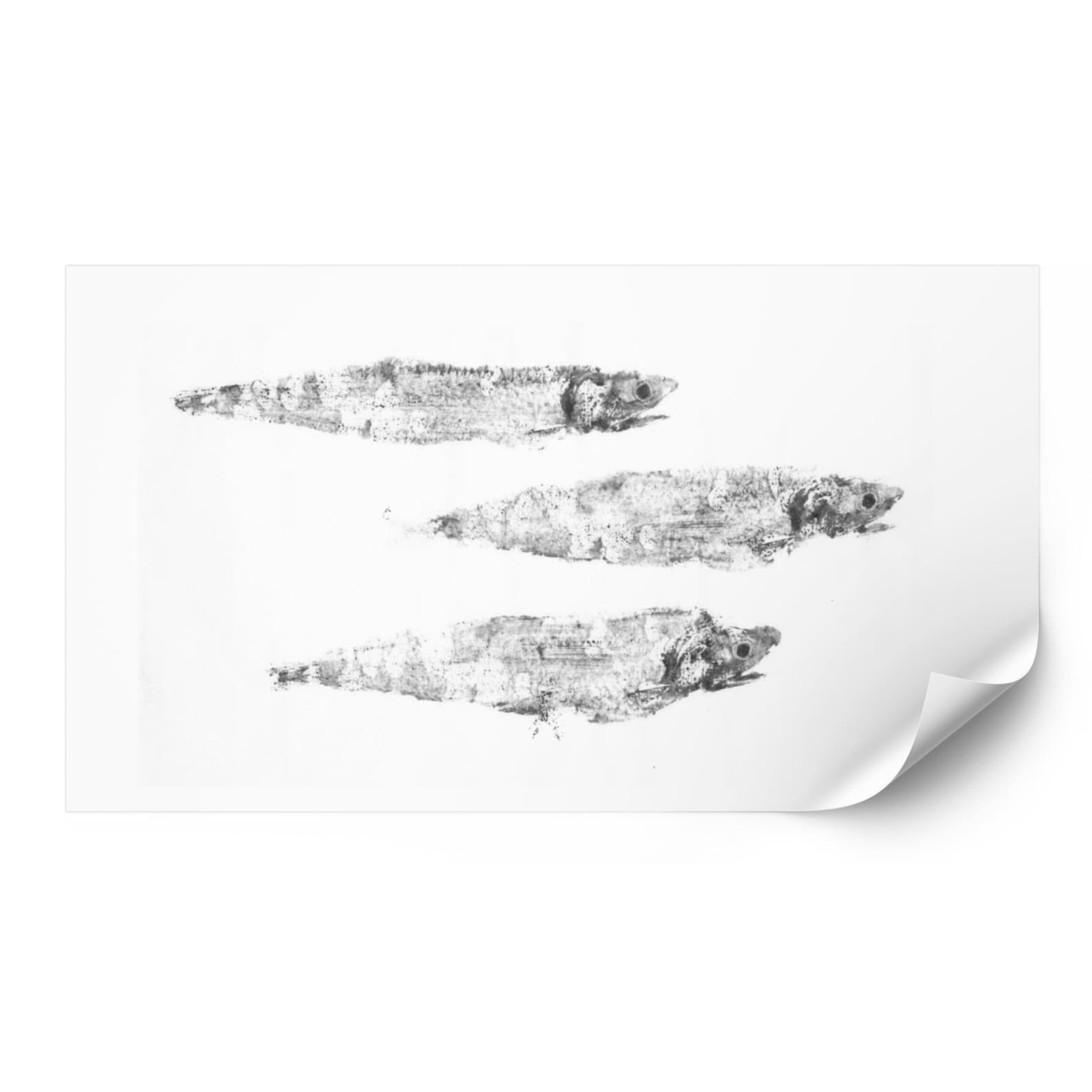 Gyotaku Anchovies Fish Print Instant Download, Japanese Style Printable ...