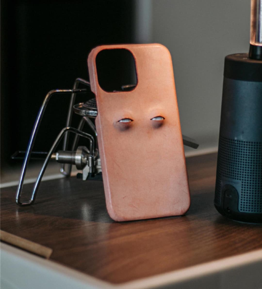 Custom Handmade Leather iPhone Case: 3D Evil Eyes - Etsy