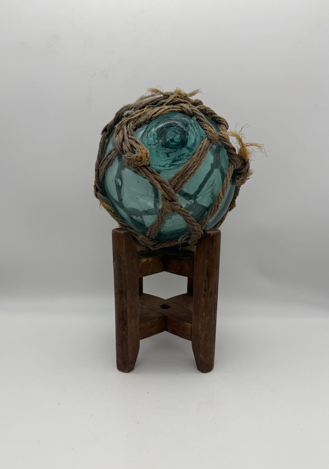 6 Inch Netted Japanese Working Float With Old Silk Spool Stand - Etsy