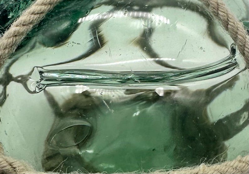 2.75 Inch Japanese Clear Blue Float With Blue Swirling and Lots of ...