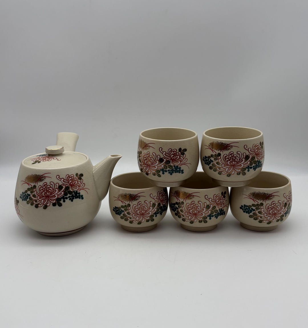 Vintage Japanese Kutani Ware Shogetsu Tea Set - Etsy