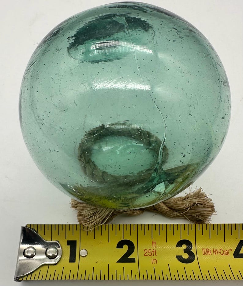 3.5 Inch Spindle Japanese Glass Float With Mizu 水 Kanji Mark - Etsy