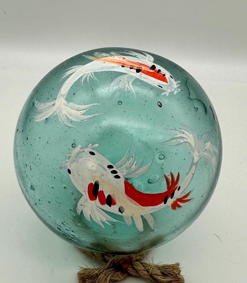 Handpainted Koi Design Japanese Fishing Float - Etsy