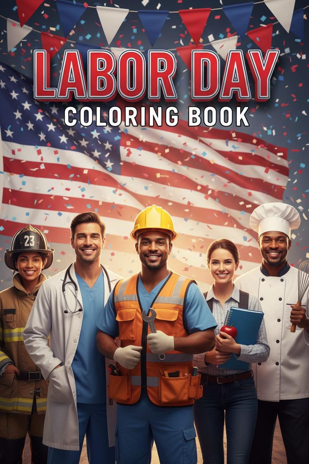 Labor Day Coloring Book for Kids, Community Helpers and Careers ...