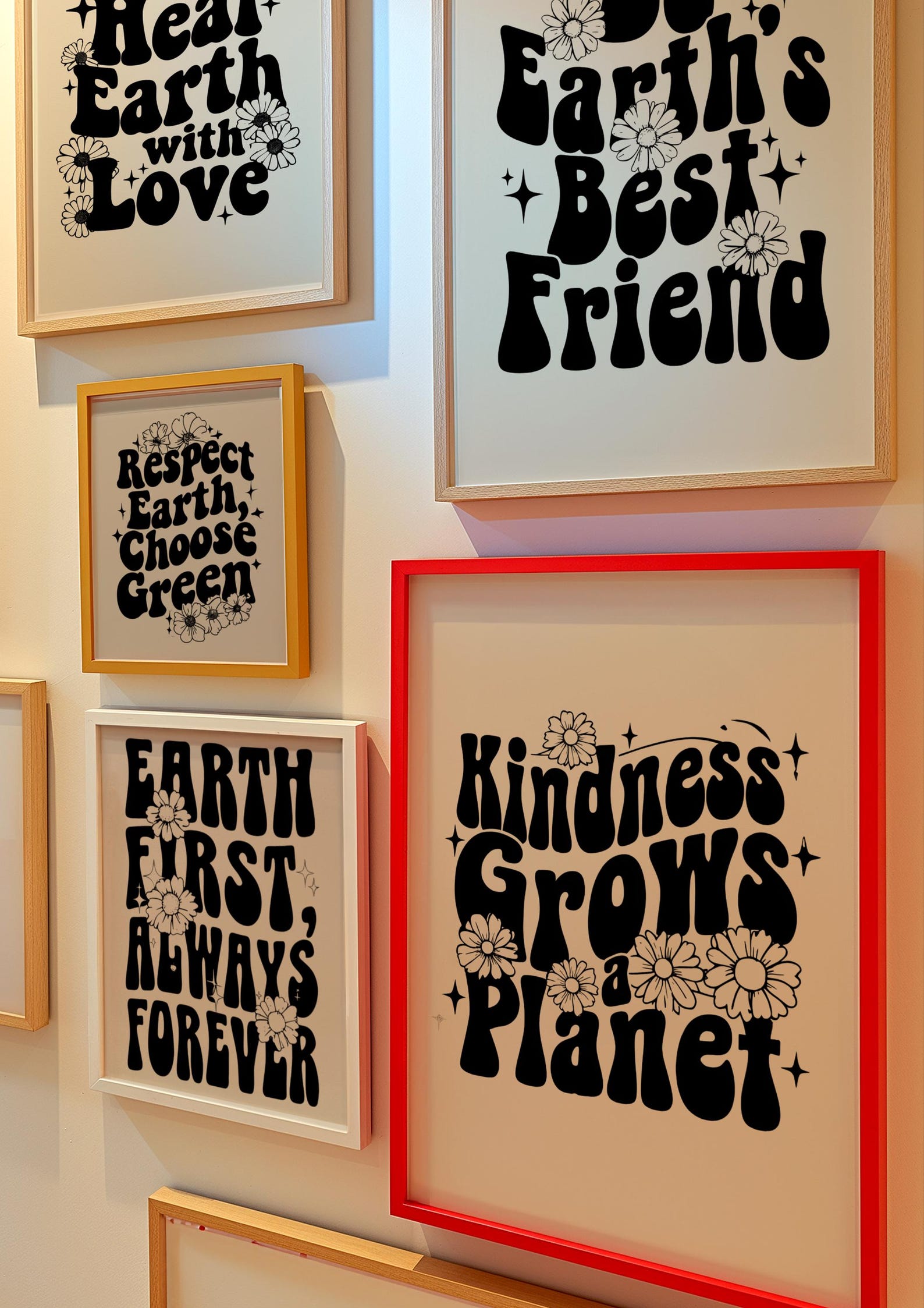 Earth Day Wall Arts Quote for Kids, Eco Wall-quotes Printable, Green ...