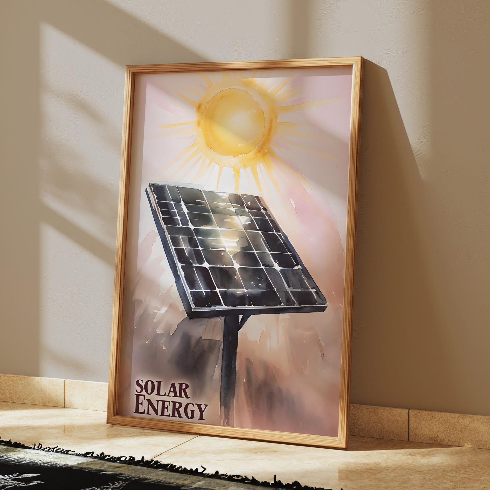 Renewable Energy Digital Poster, Sustainable Art for Kids, Green Decor ...