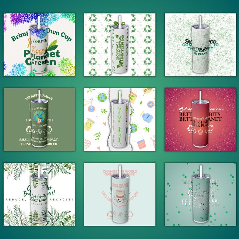 Eco Printable Stickers for Tumblers Digital 3R Stickers for Tumblers ...