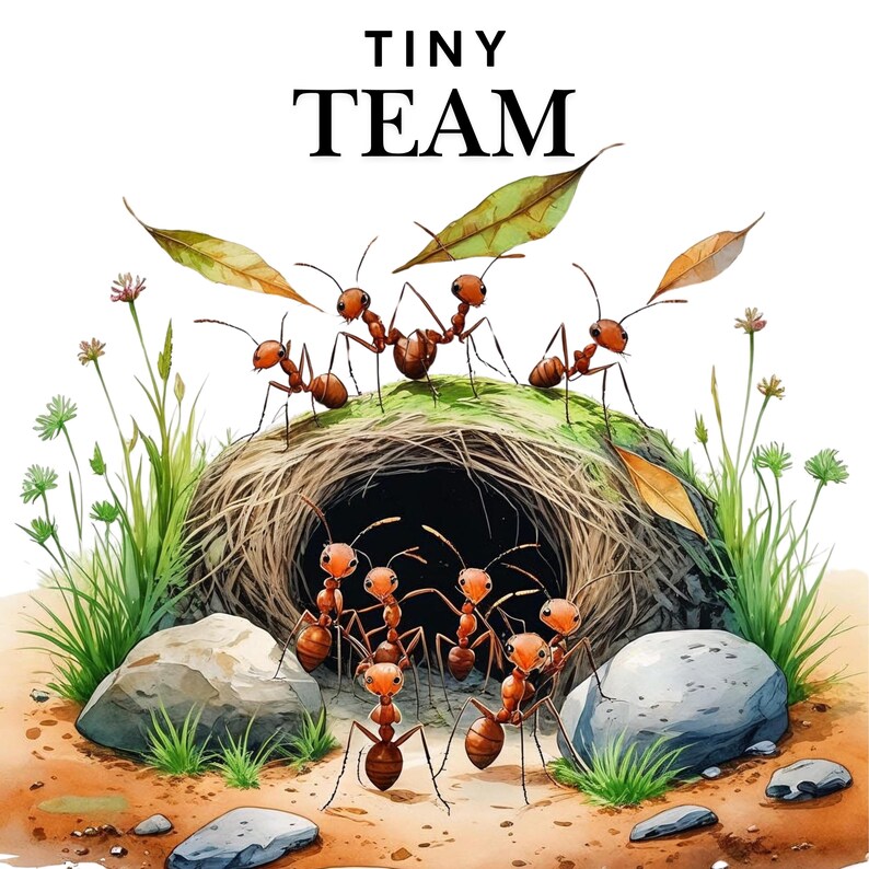 Ant Farm Eco Clipart, Cute Ant Nest PNG, Green Living Teamwork Stickers ...